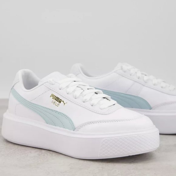 Puma | Shoes | Puma Osla Maja Sneakers In White And Blue | Poshmark